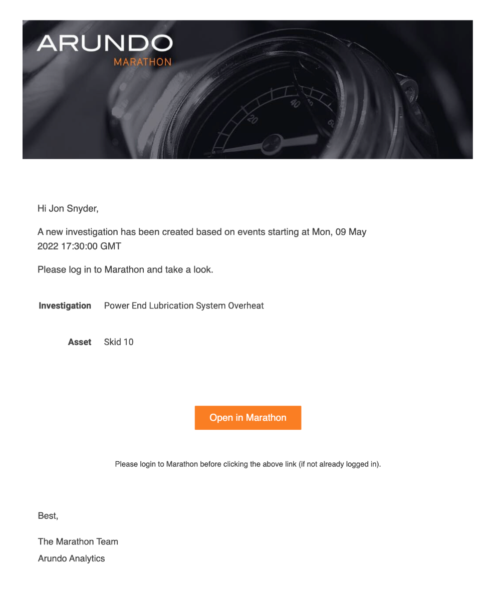 Investigations - Marathon Help Center